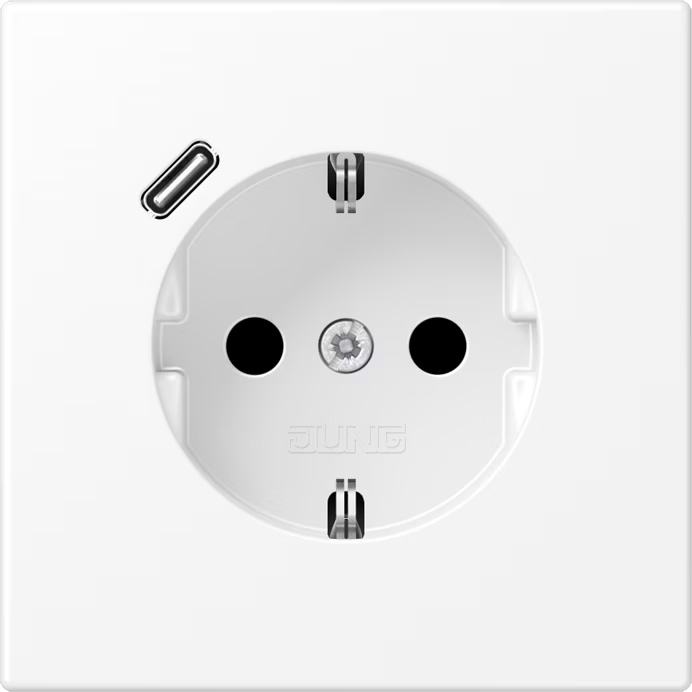 JUNG LS1520-18CWWM w.USB type C socket outlet SCHUKO - buy at Galaxus