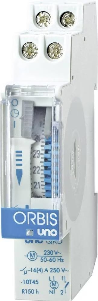 Orbis DIN rail time switch Analogue distribution time switch UNO QRD ...