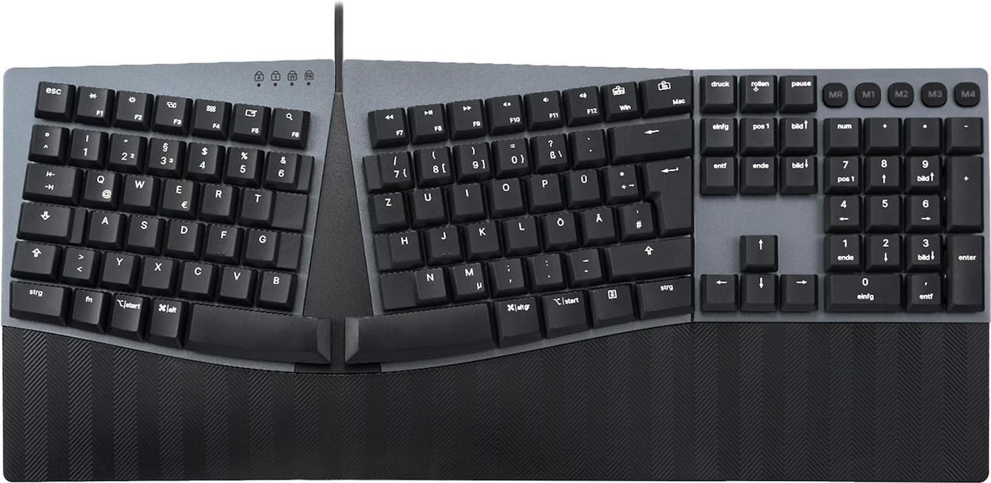 Perixx PERIBOARD-535 DE RD, wired ergonomic mechanical keyboard (DE ...