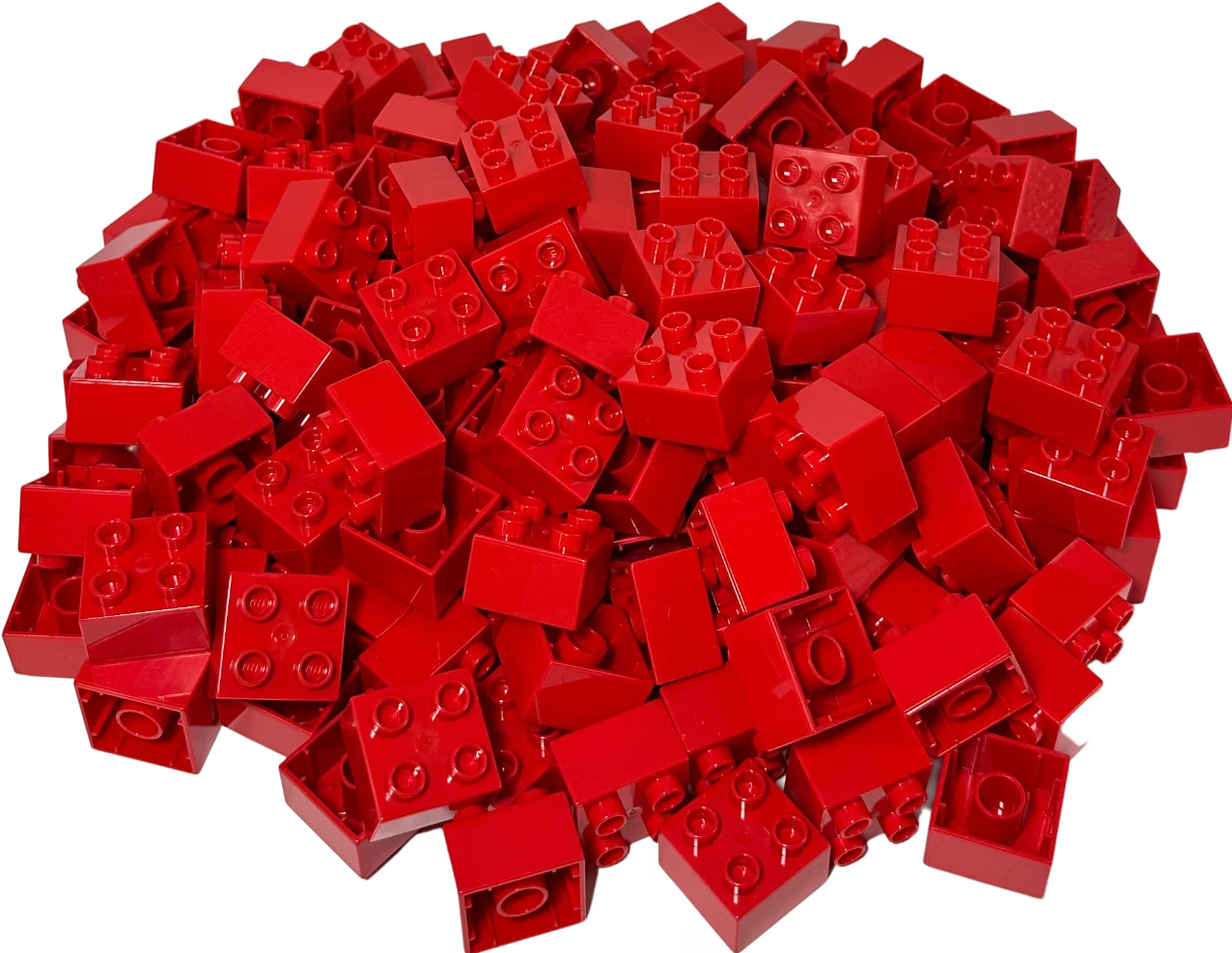 LEGO DUPLO® 2x2 Bricks Red Building Blocks Basic Bricks - 3437 NEW ...